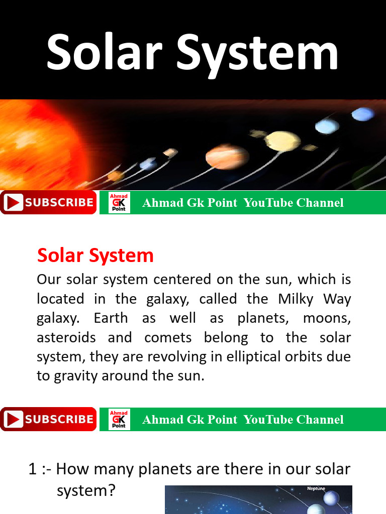 Solar System Mcqs | Download Free PDF | Planets | Solar System
