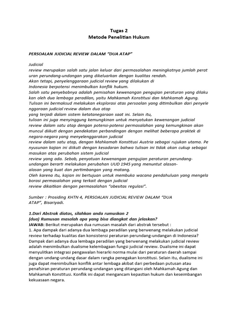 Tugas2-Metode Penelitian Hukum | PDF