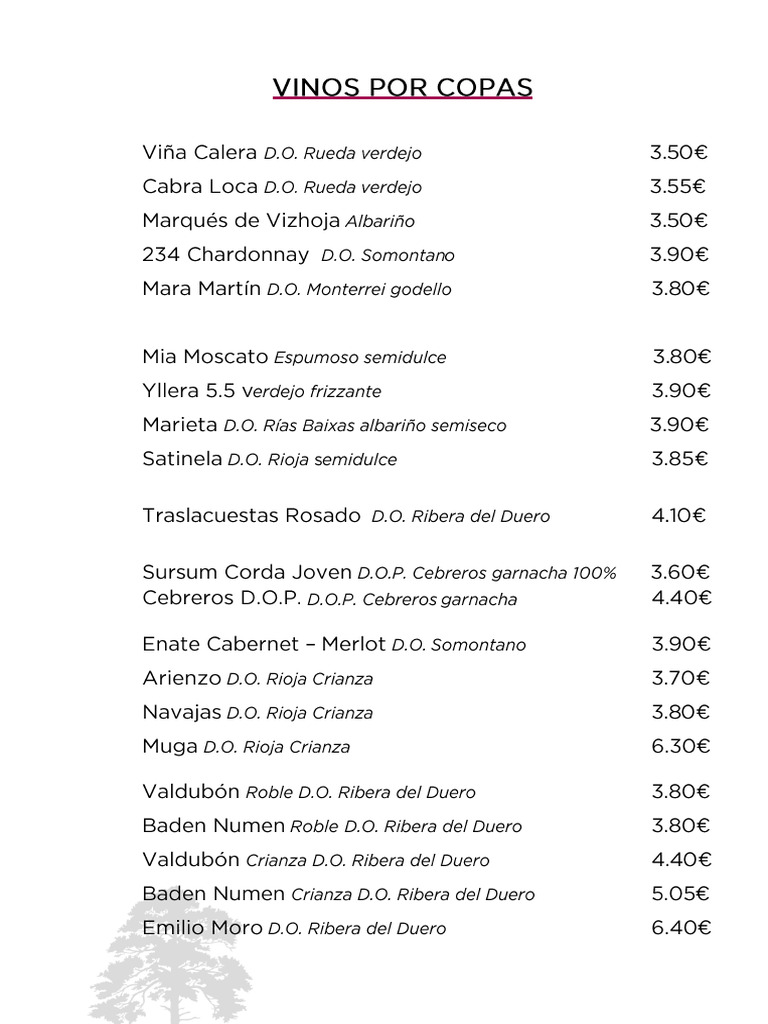 Carta de Vinos 20240519145526 | PDF