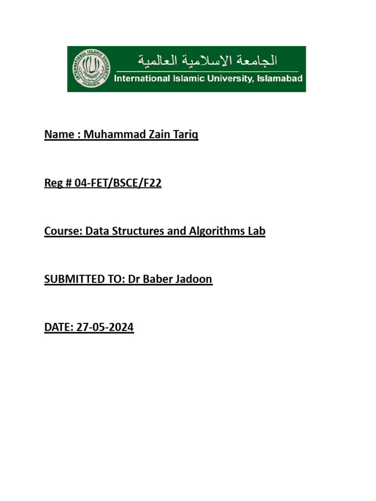 Dsa Lab 01 Pdf String Computer Science Programming Paradigms 