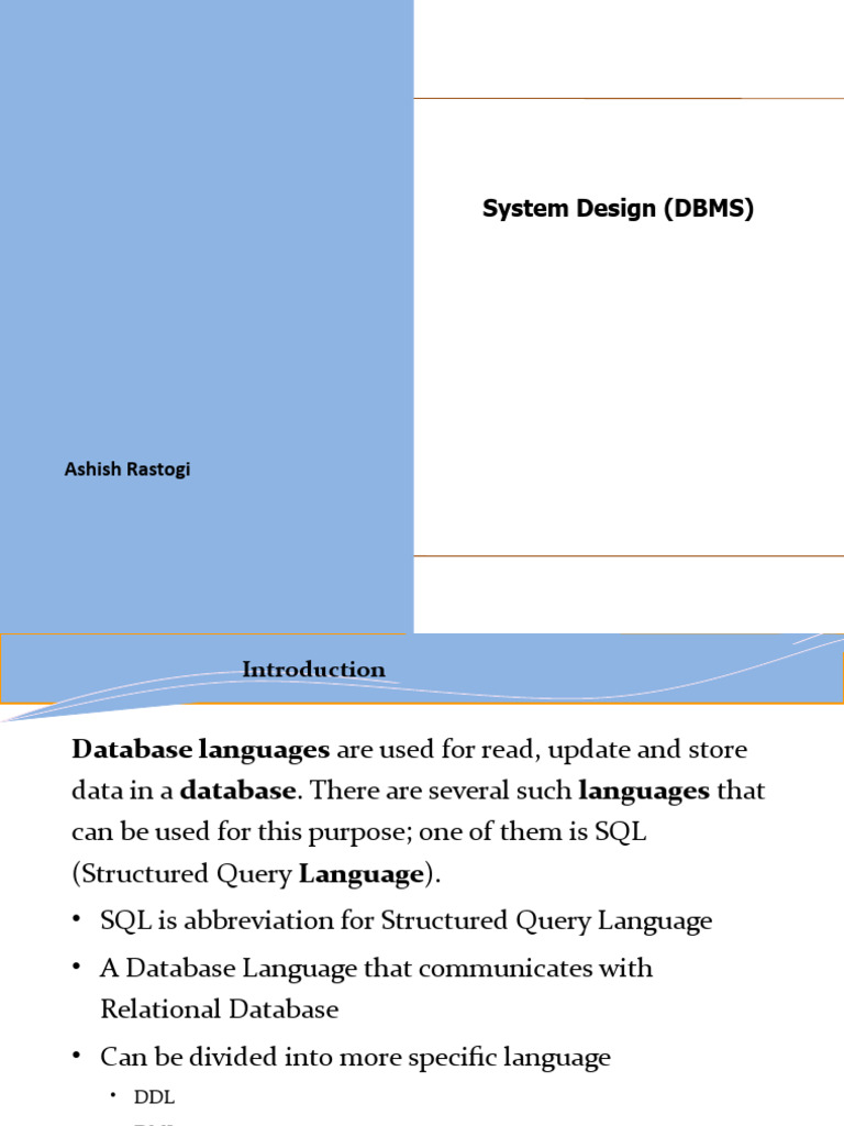 System Design Dbms Pdf Database Index Databases
