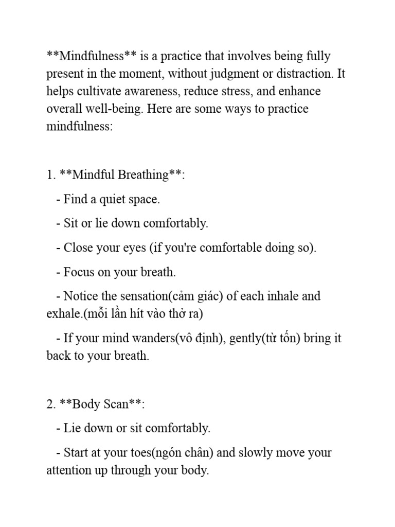 Mindfulness Techniques for Stress Relief | PDF | Self-Improvement