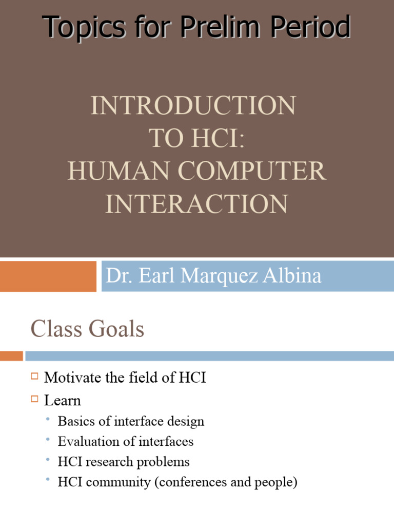 Introduction To Hci Pdf Human Computer Interaction Usability