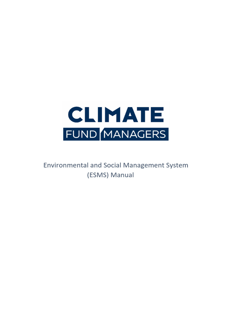 3 CFM Esms v3 | PDF | Sustainability | Employment