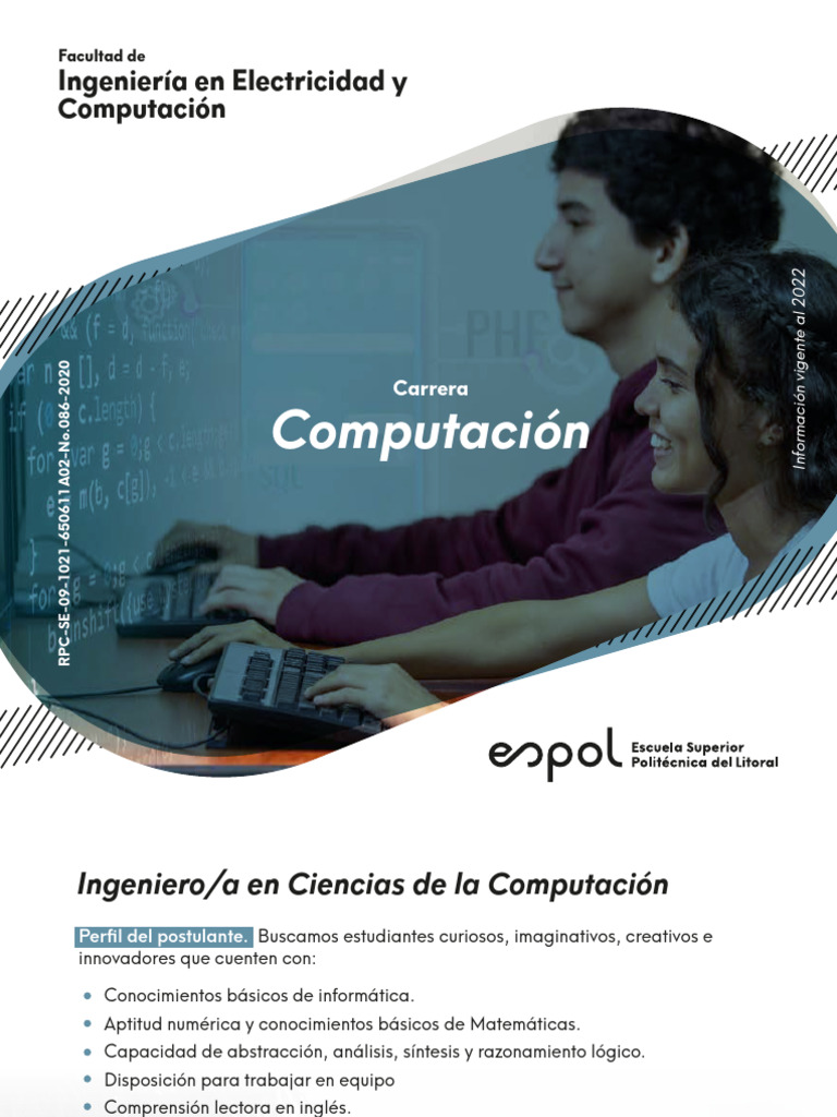 Malla Curricular COMPUTACION-FIEC 2022 | PDF | Ciencias de la Computación | Informática