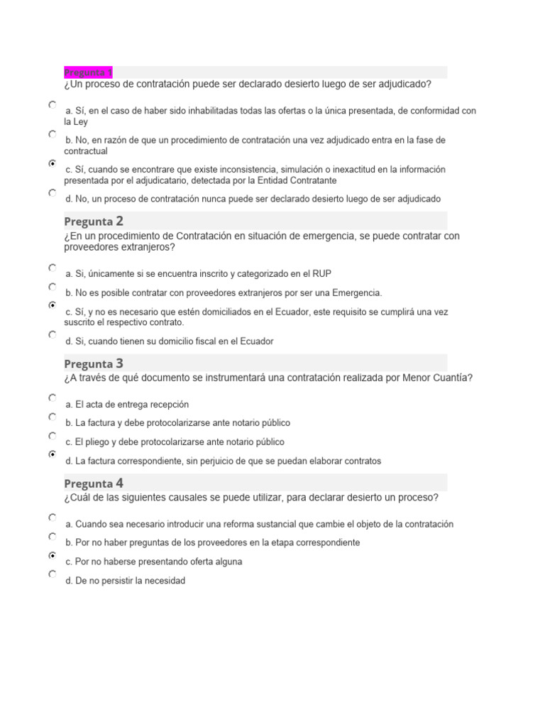 Preguntas Sercop Final | PDF | Subasta | Presupuesto