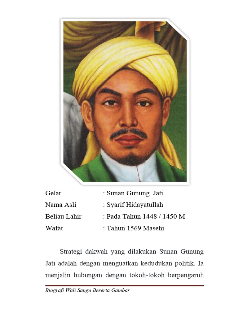 Biografi Wali Sanga dan Gambar | PDF | Sejarah | Agama & Spiritualitas