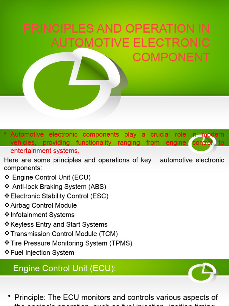 Automotive Electronic Components Overview | PDF | Anti Lock Braking ...