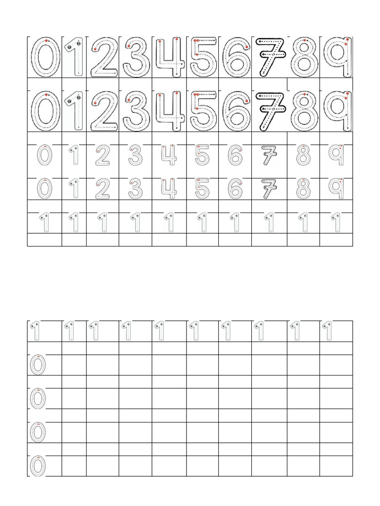 Trazo Correcto de Los Números | PDF