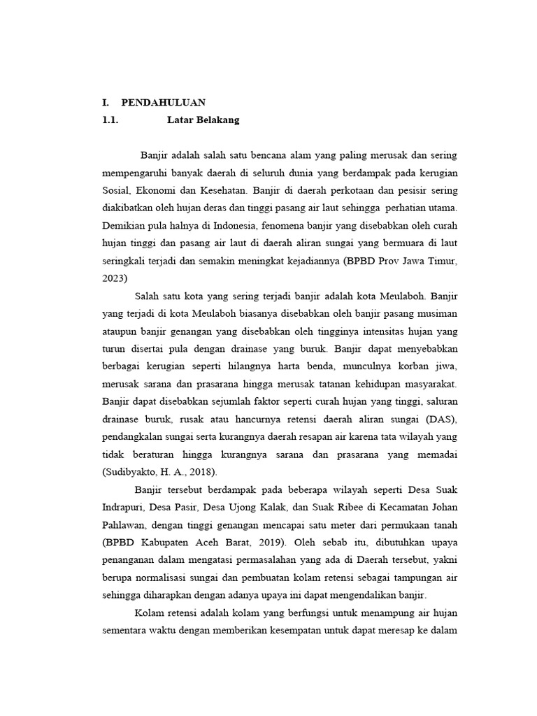 Proposal Perencanaan Kolam Retensi | PDF