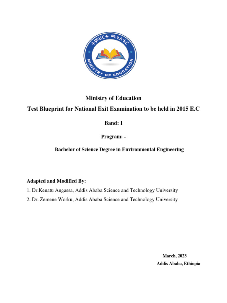 Environmental Engineering Exit Exam Blueprint | PDF | Climate Change ...
