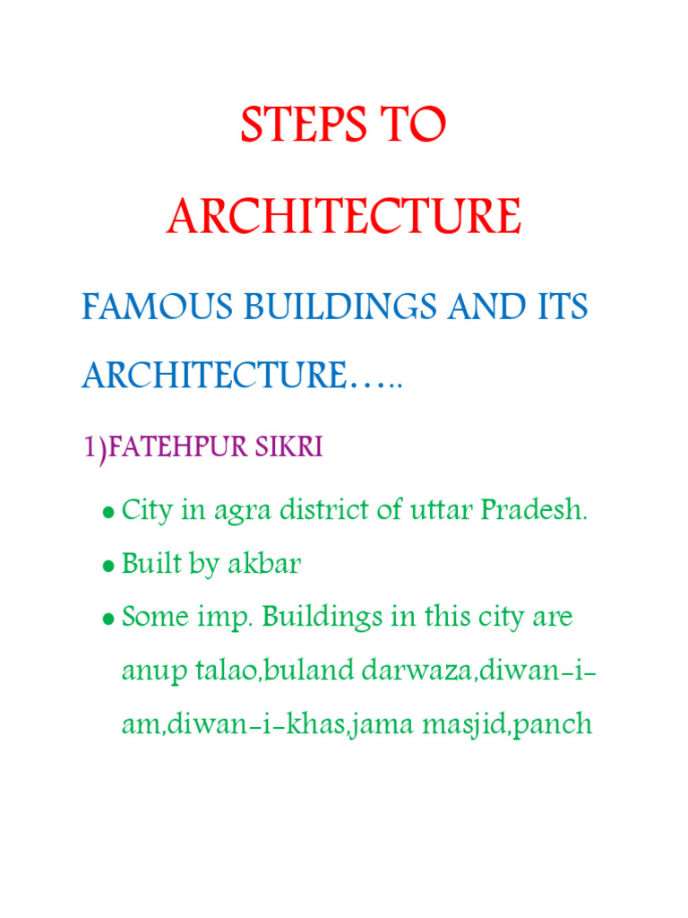 Steps To Architecture | PDF