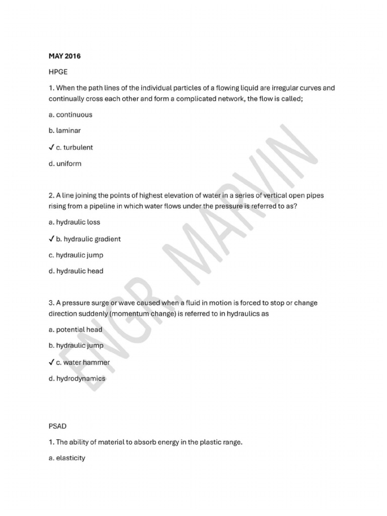 PRC Reviewer - Engr. 2 (May 2017) | PDF