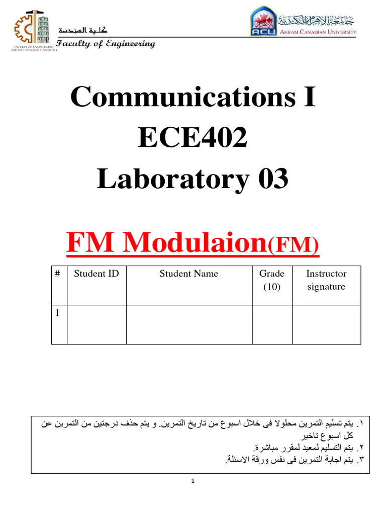 FM Modulaion | PDF | Frequency Modulation | Modulation