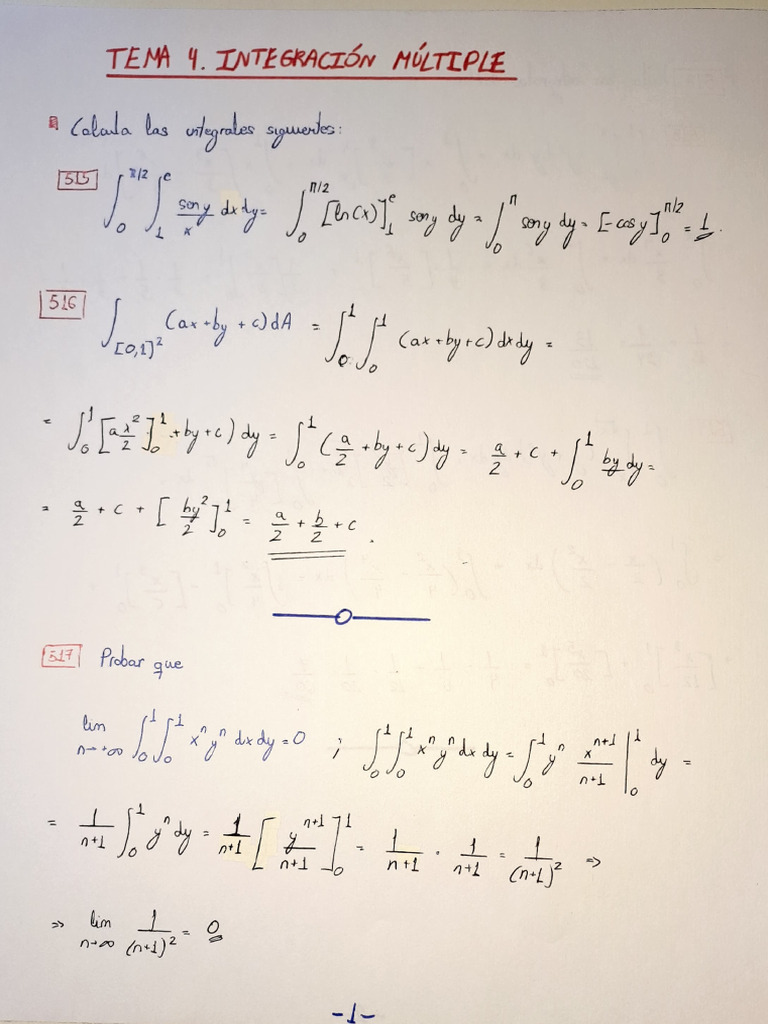 Tema4 Ejercicios Resueltos Integración Múltiple | PDF