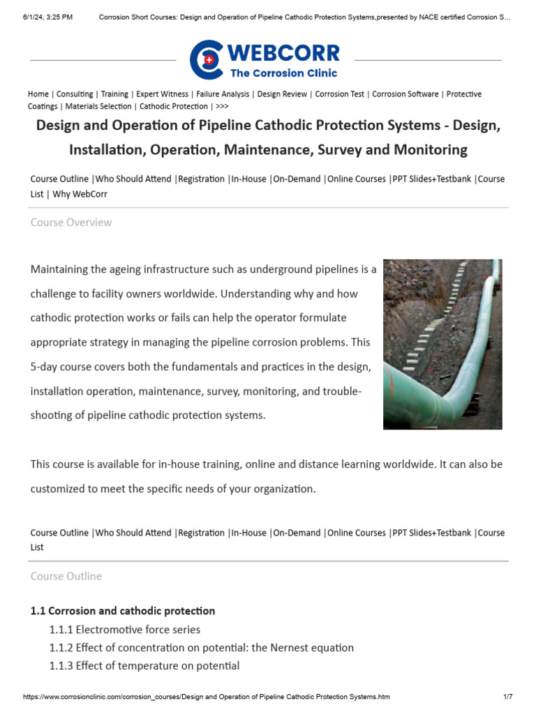 Pipeline Cathodic Protection Course | PDF | Anode | Materials