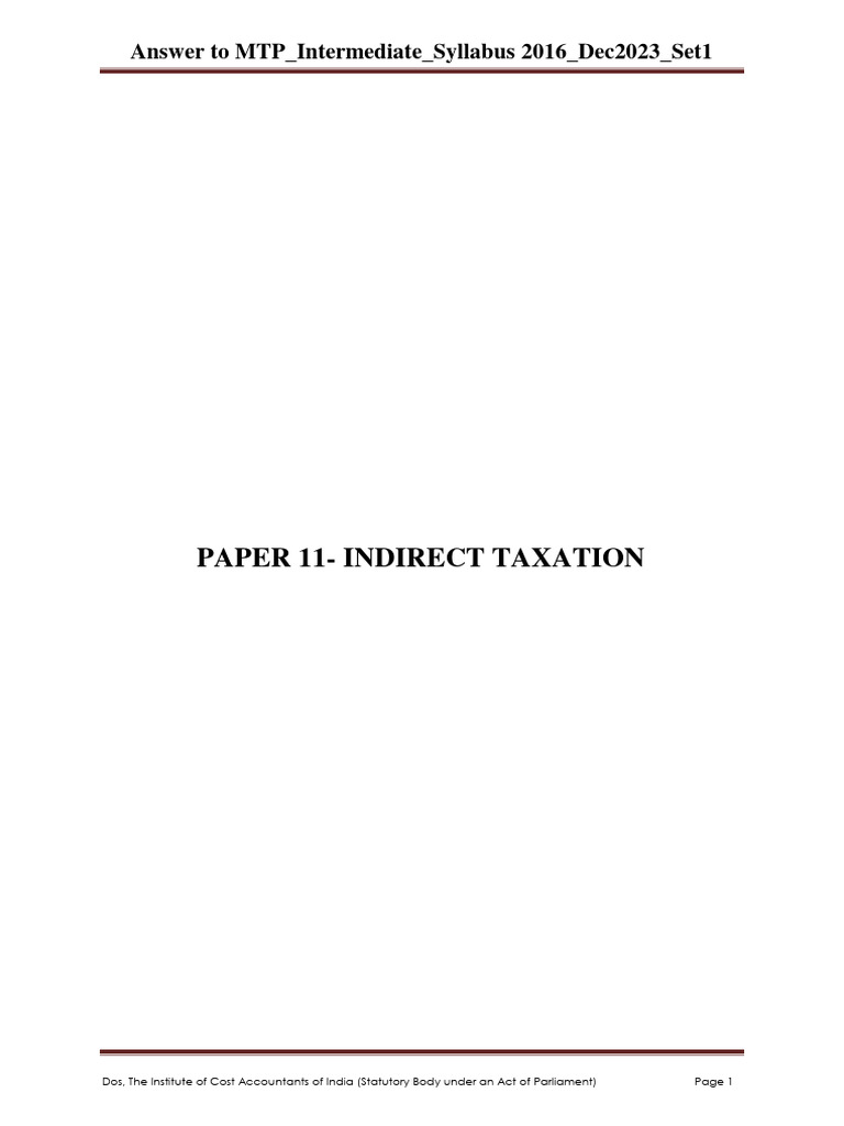 Paper11 Set1 A | PDF | Value Added Tax | Taxes