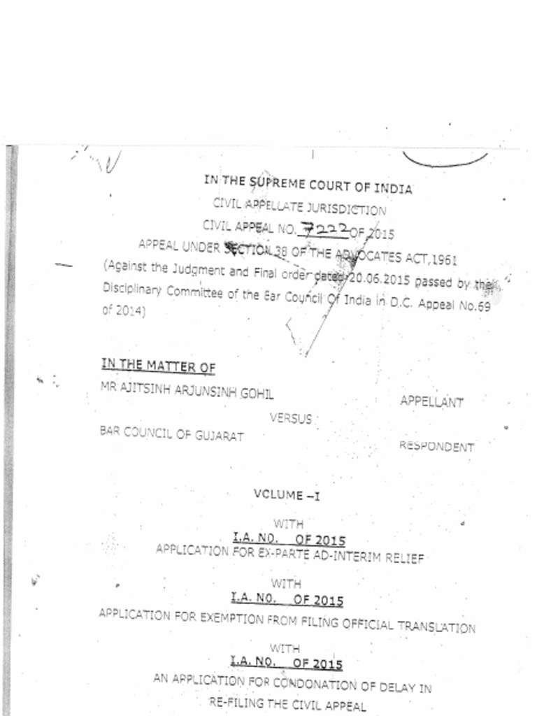 Statutory Appeal - Ajitsinh Gohil | PDF