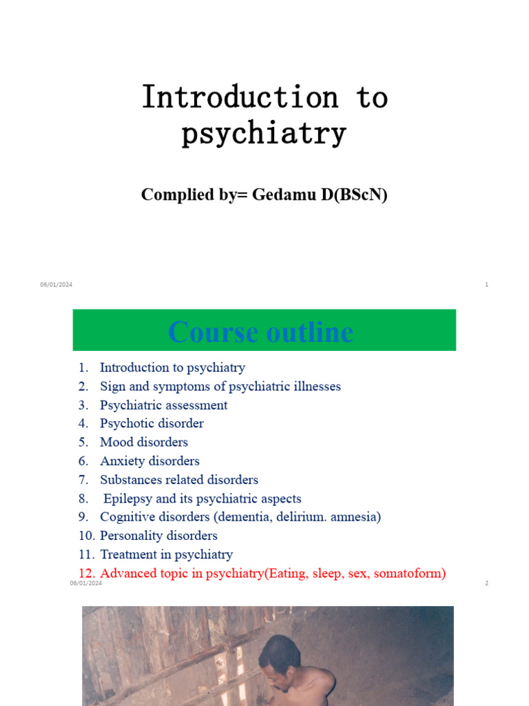 Introduction To Psychiatry | PDF | Mental Disorder | Psychiatry