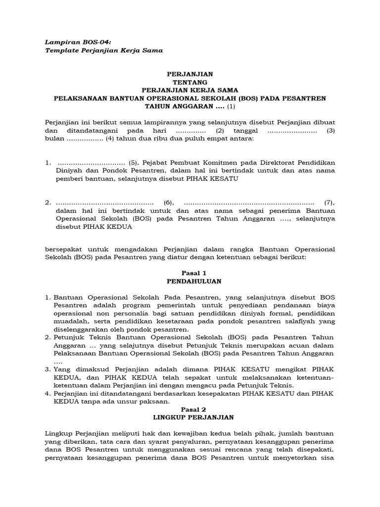 PKS PPK Dan LEMBAGA PENERIMA BOS 2024 - 6655e04e19f5620240528014654 | PDF