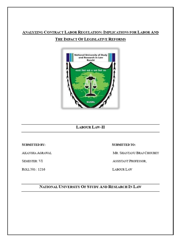 Labour Law Ii, RP | Download Free PDF | Occupational Safety And Health ...