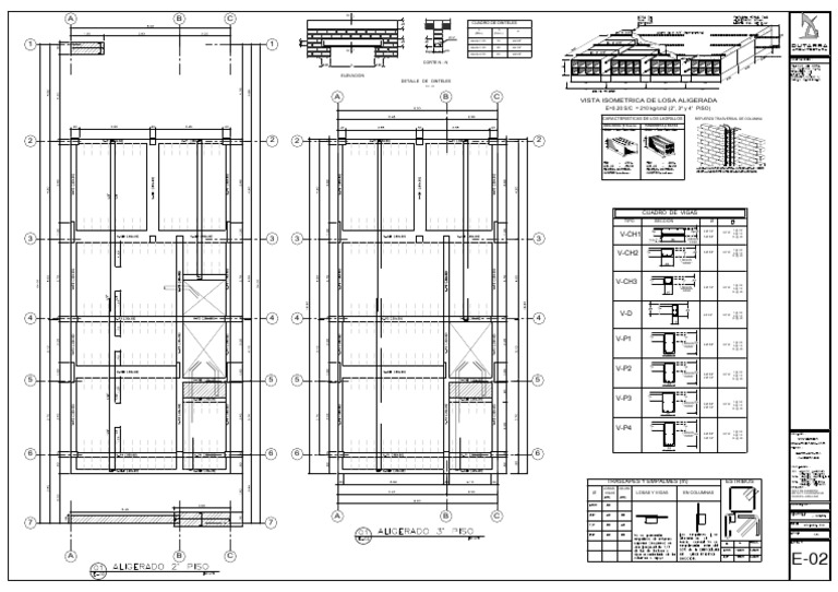 E02 Plano2 | PDF | Albañilería | Materiales de construcción