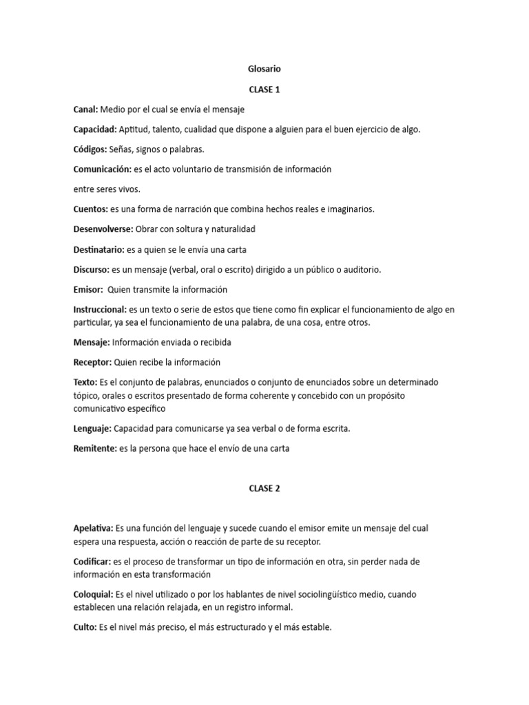 Glosario de Treminos | Descargar gratis PDF | Dialecto | Comunicación