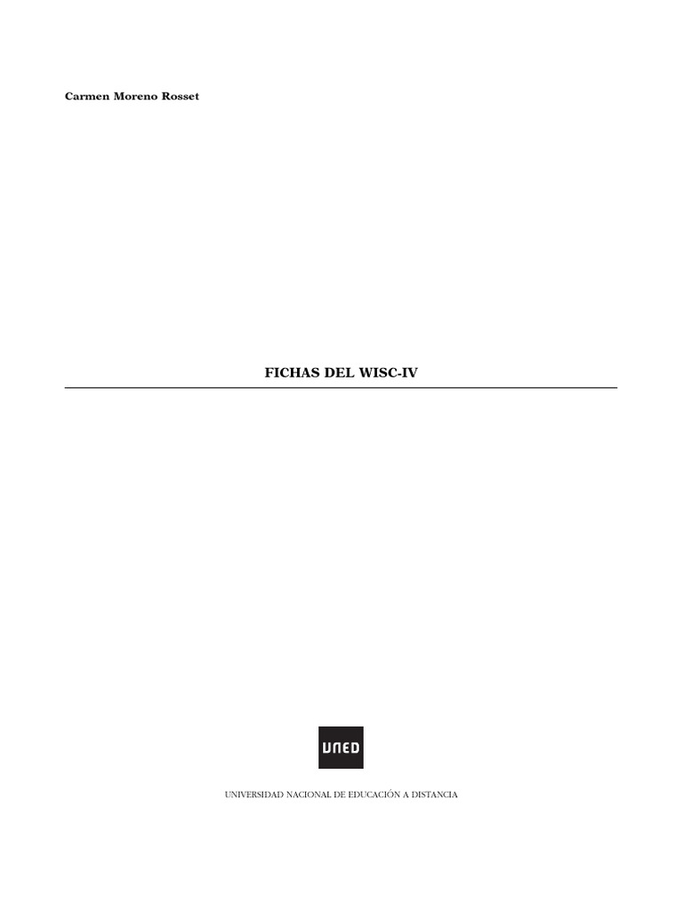 Wics Ficha Téncica | PDF | Escala de inteligencia para adultos de ...