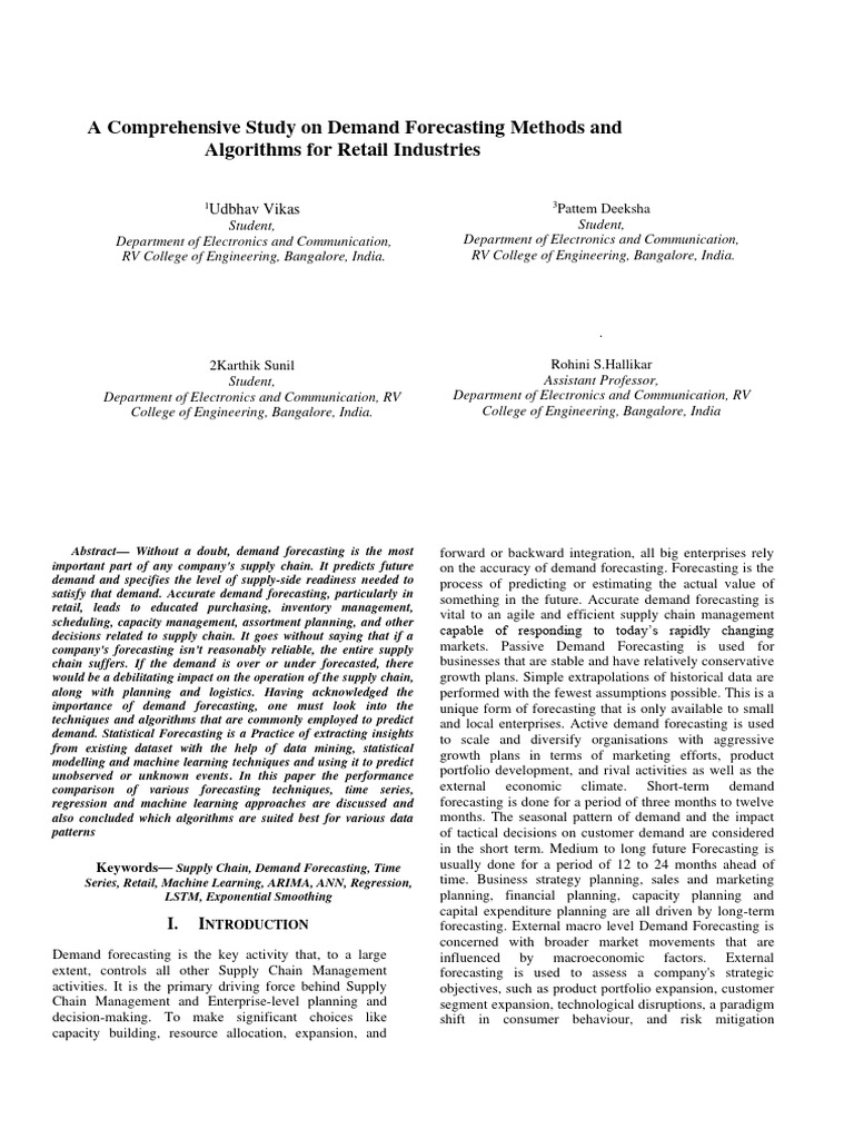 IJERT Paper Template | PDF | Forecasting | Time Series