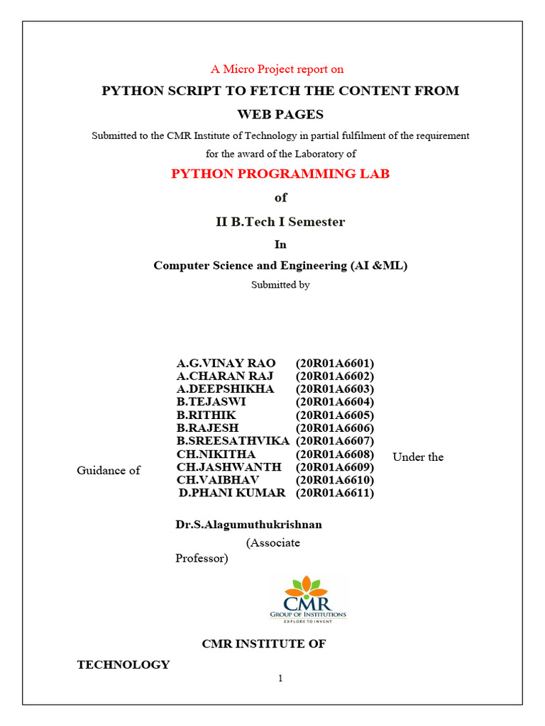 Python Script To Fetch The Content From Web Pages Pdf Web Server Internet And Web