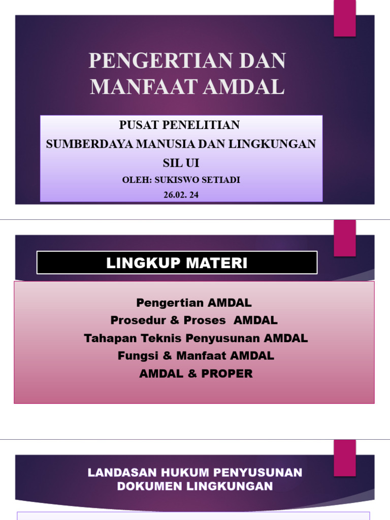 Pengertian Dan Manfaat Amdal Silabu New 26.02.24 | PDF | Bisnis ...