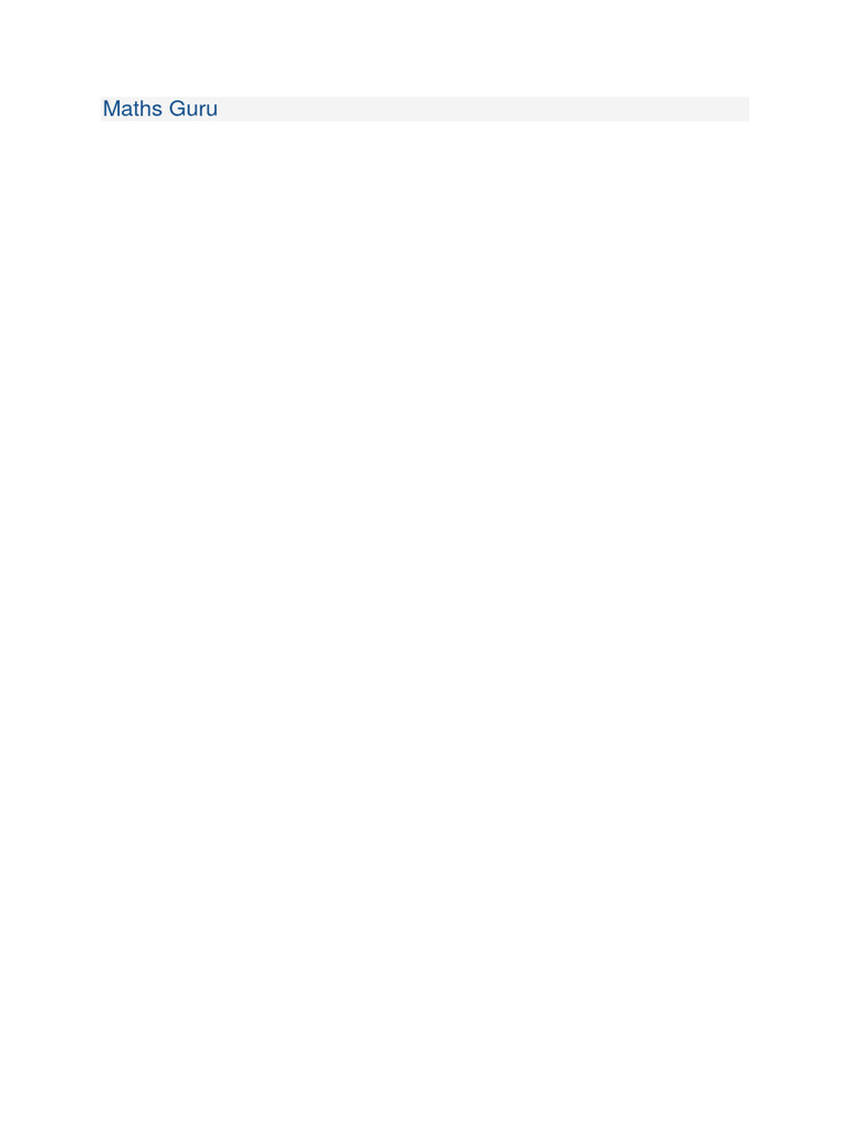 Maths Guru | PDF | Algebra | Learning