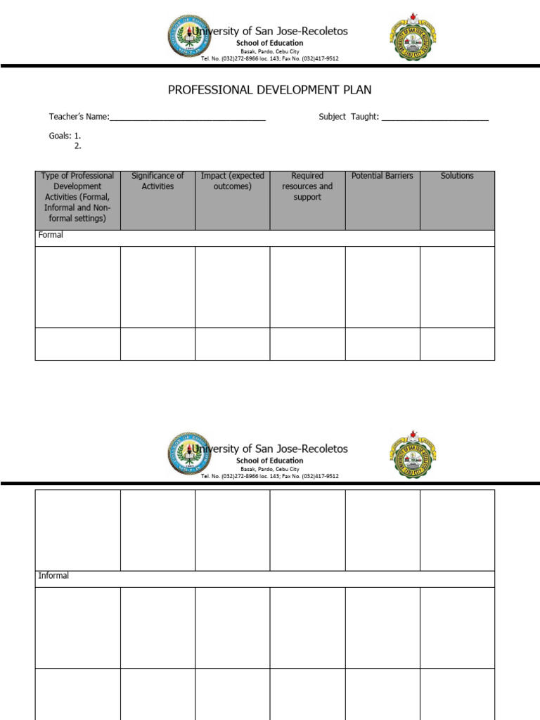 Professional Development Plan | PDF