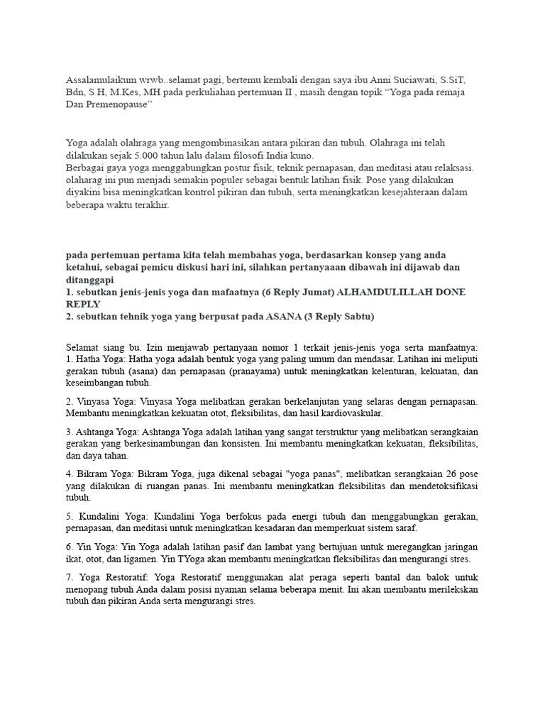 Perkuliahan Ke 2 Komplementer Remaja Dan Perimenopause | PDF | Karier ...