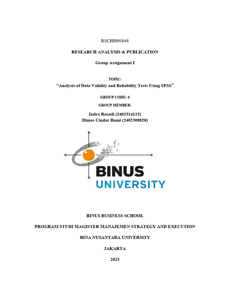 Group Assignment 1 - Group 6 (2402314123 - Indra Rosadi) | PDF