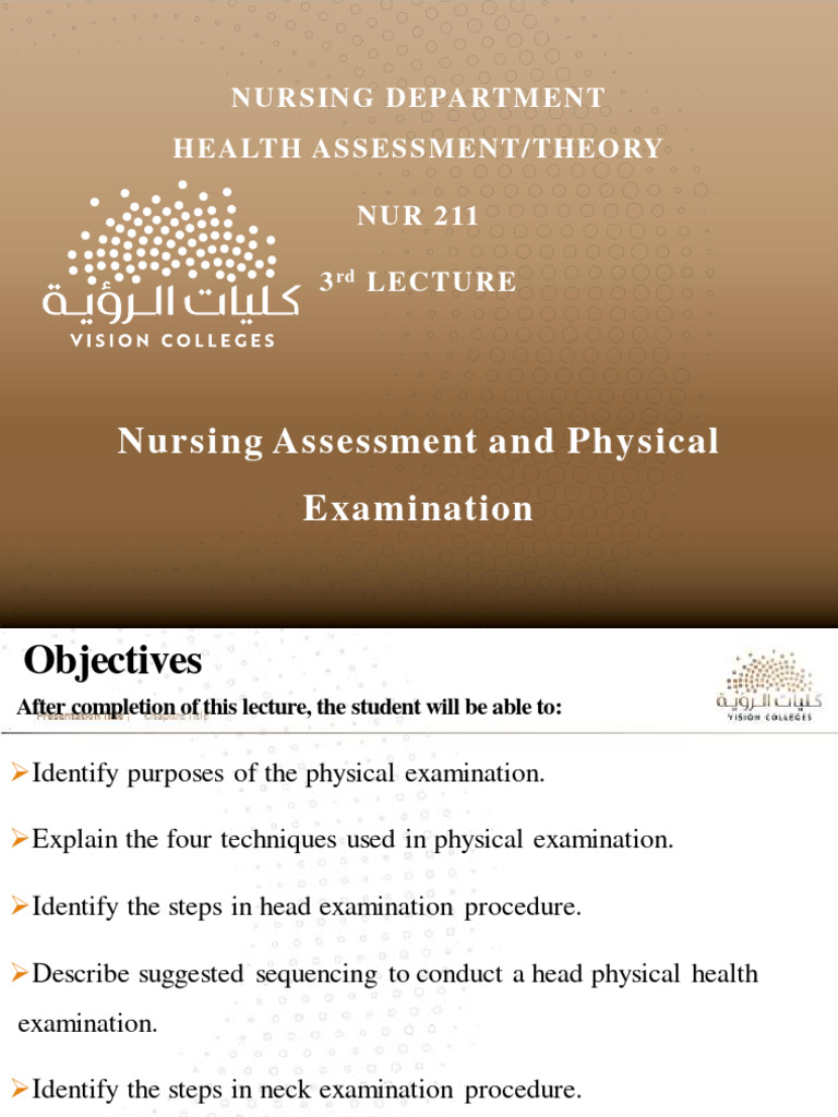 3rd Nursing Assessment And Physical Examination Pdf Physical