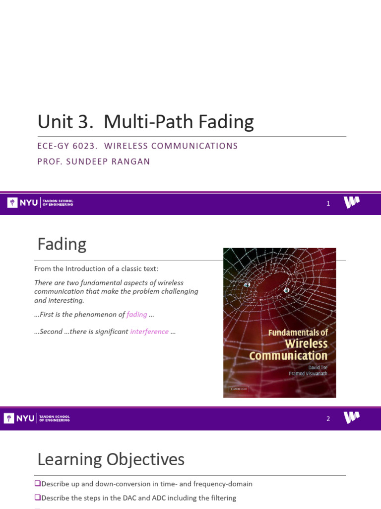 Unit03 Fading | PDF | Sampling (Signal Processing) | Bandwidth (Signal Processing)