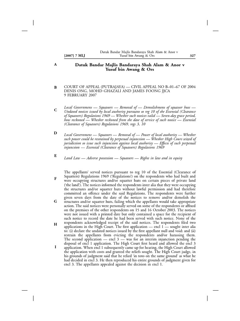 Appeal on Squatter Removal Notices | PDF | Appeal | Judgment (Law)