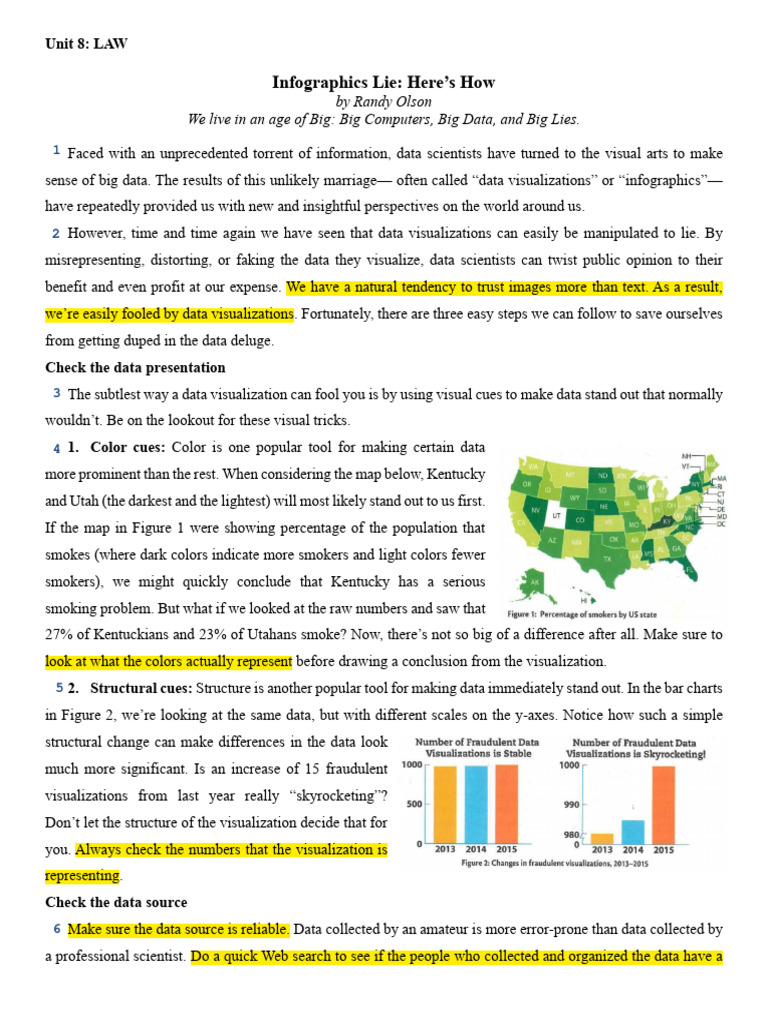 Unit 8 - Reading Task | PDF | Infographics | Statistics