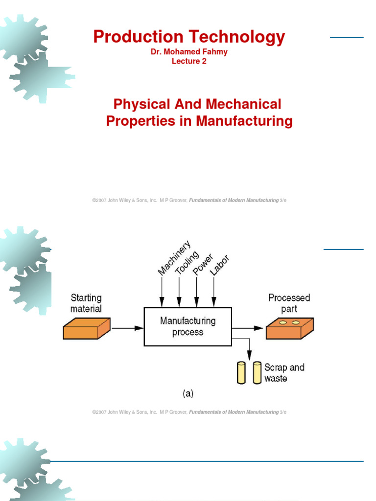 Lecture 2 - Physicl and Mechanical Properties of Materials | PDF | Deformation (Engineering ...