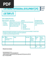 PDP Blank Template FINAL | PDF | Professional Development | Dentistry