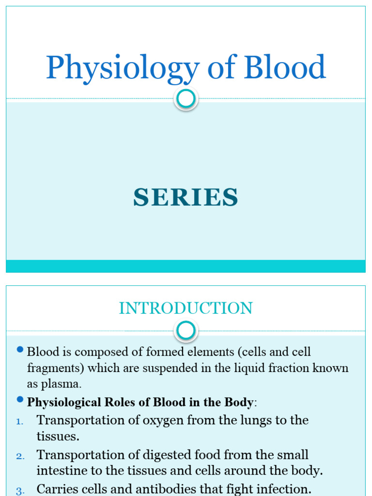 Physiology of Blood | PDF | Red Blood Cell | Blood