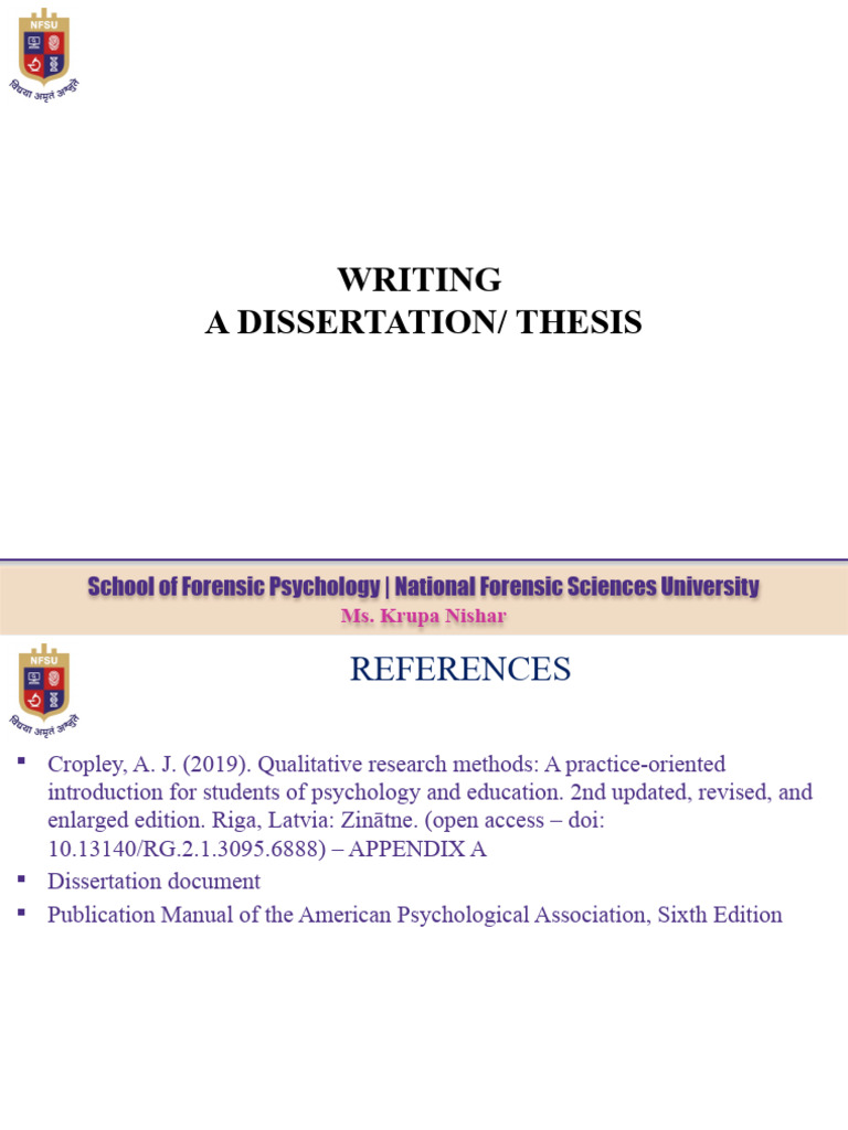 Forensic Psychology Dissertation Guidelines | PDF | Data Analysis | Science