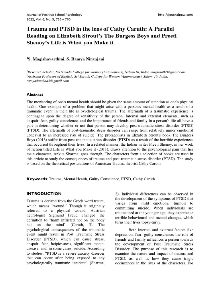 JPSP 2022 072 | PDF | Psychological Trauma | Behavioural Sciences