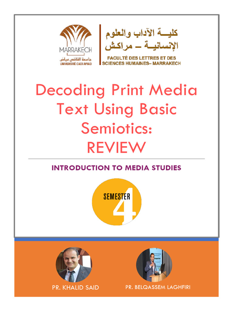 Decoding Print Media Test Review | PDF | Semiotics | Liberal Arts Education