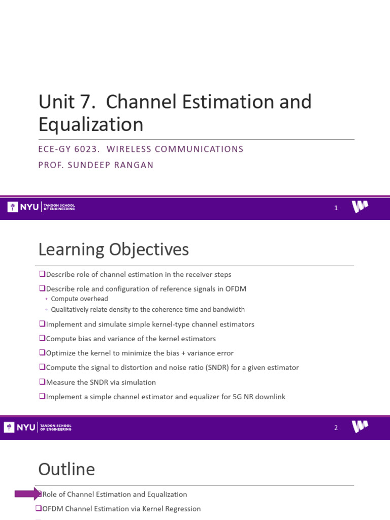 Unit07 ChanEst | PDF | Errors And Residuals | Mean Squared Error