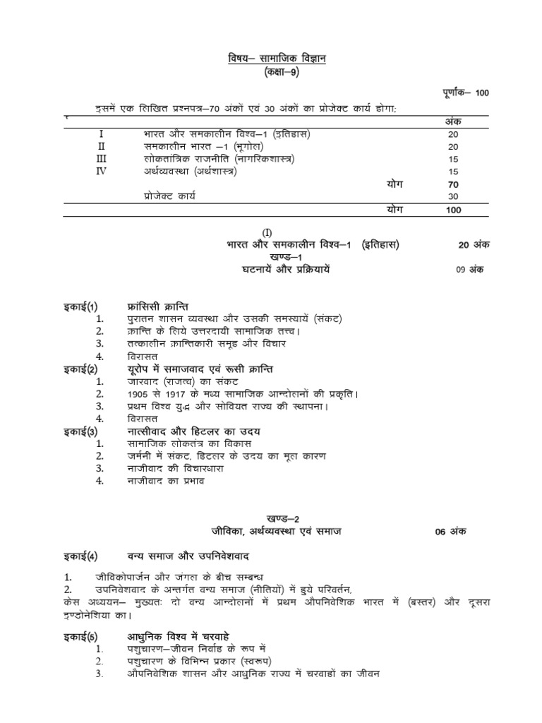 Class-09th Social Science Notes | PDF