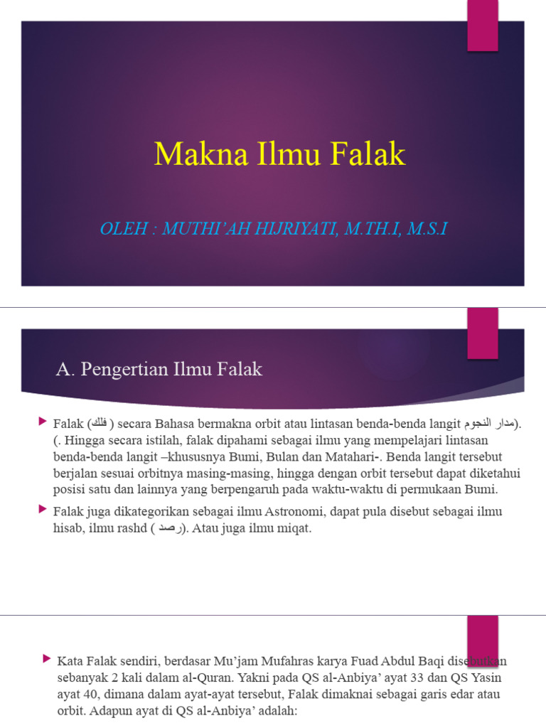 Makna Ilmu Falak | PDF