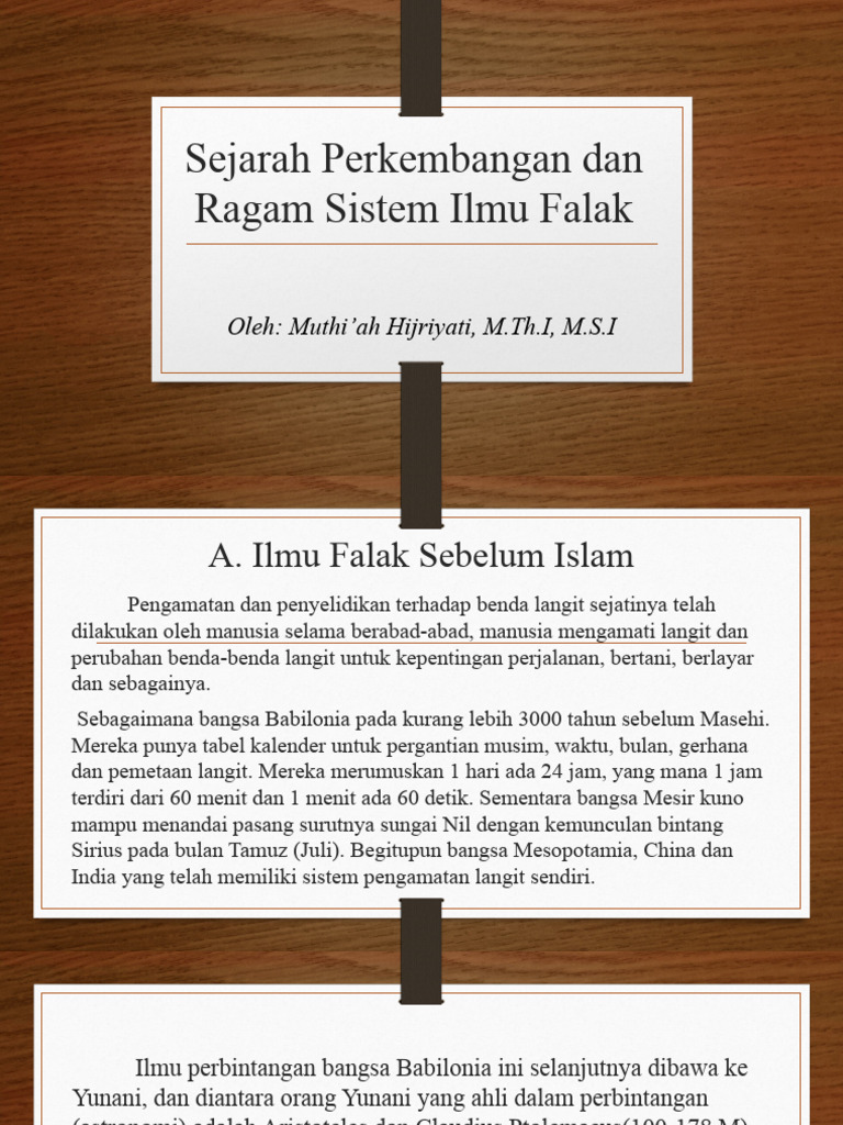 Sejarah Perkembangan Dan Ragam Sistem Ilmu Falak | PDF | Ilmu Sosial ...