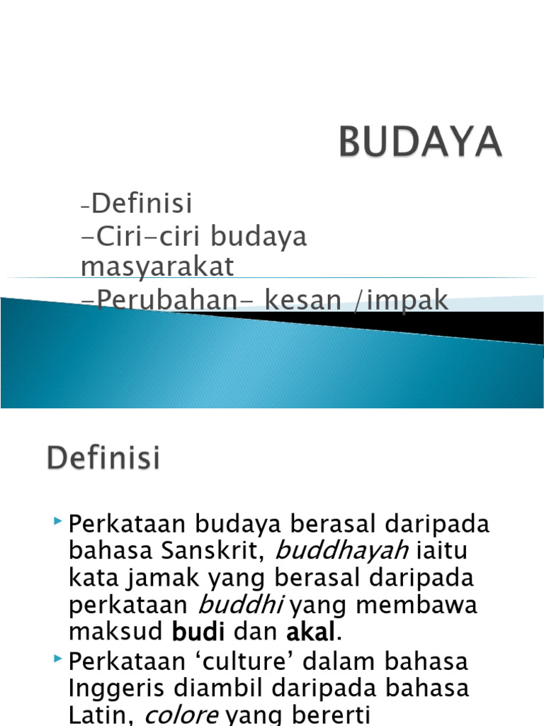 Definisi Budaya | PDF